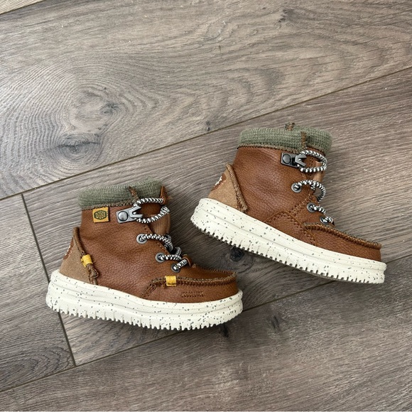 Hey Dude | Shoes | Hey Dude Kids Bradley Boot Brown And Green Boots ...